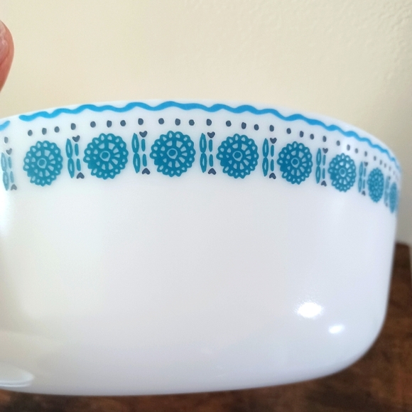 Corelle | Kitchen | New Corelle Glass Bowls White Milk Azure Medallion ...